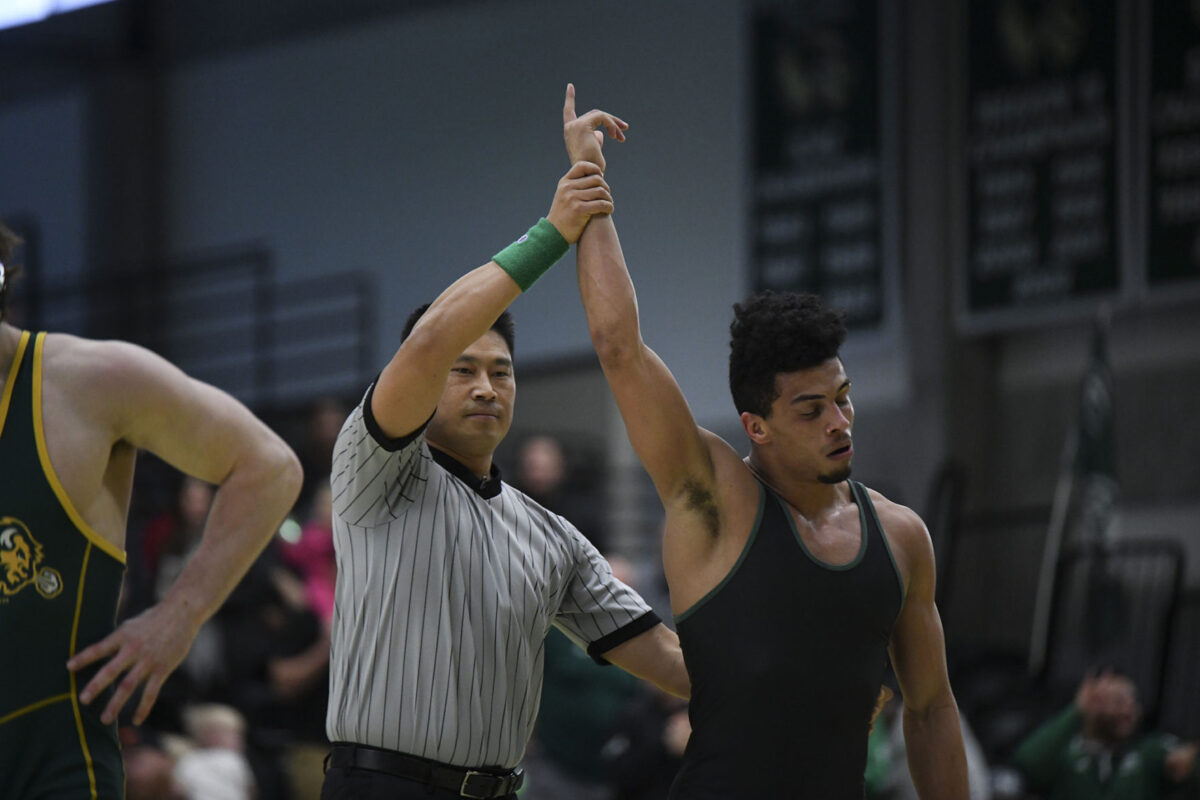 UVU wrestling gets big wins, surges past visiting North Dakota State ...